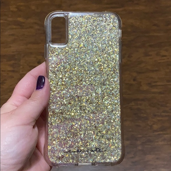 case-mate | Accessories | Gold Glitter Iphone Max Case | Poshmark